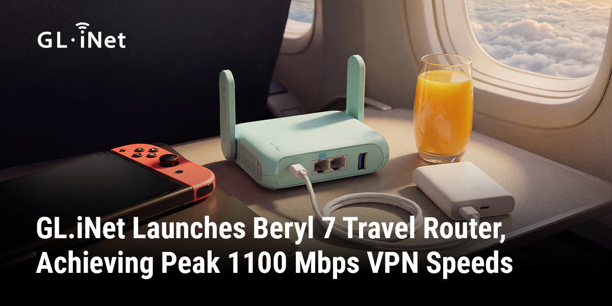GL.iNet Launches Beryl 7 Travel Router, Achieving Peak 1100 Mbps VPN S